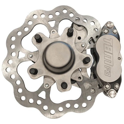 Strange GT Strut 5x4.75 Hub Mount F3 4 Piston Caliper Drag Racing Brak ...